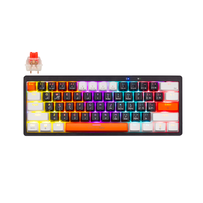 GAMEON AEROX Series GOMK60-RS 60% RGB Mechanical Wired Gaming Keyboard ...
